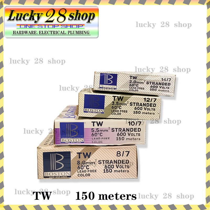 ORIGINAL BOSTON TW ELECTRICAL STRANDED WIRE ( 150 METERS ) | Shopee ...