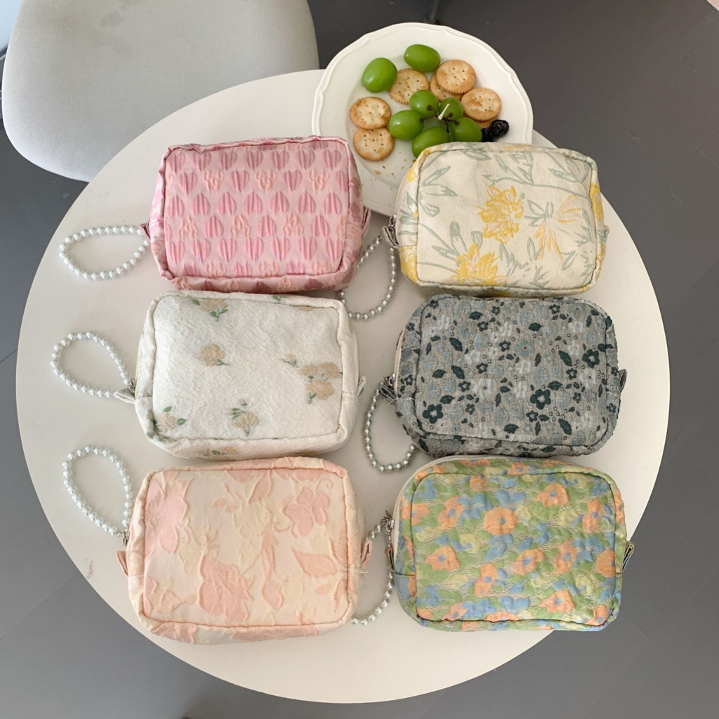 TBM Pearl Patterned Printed Cosmetic Makeup Pouch | Shopee Philippines