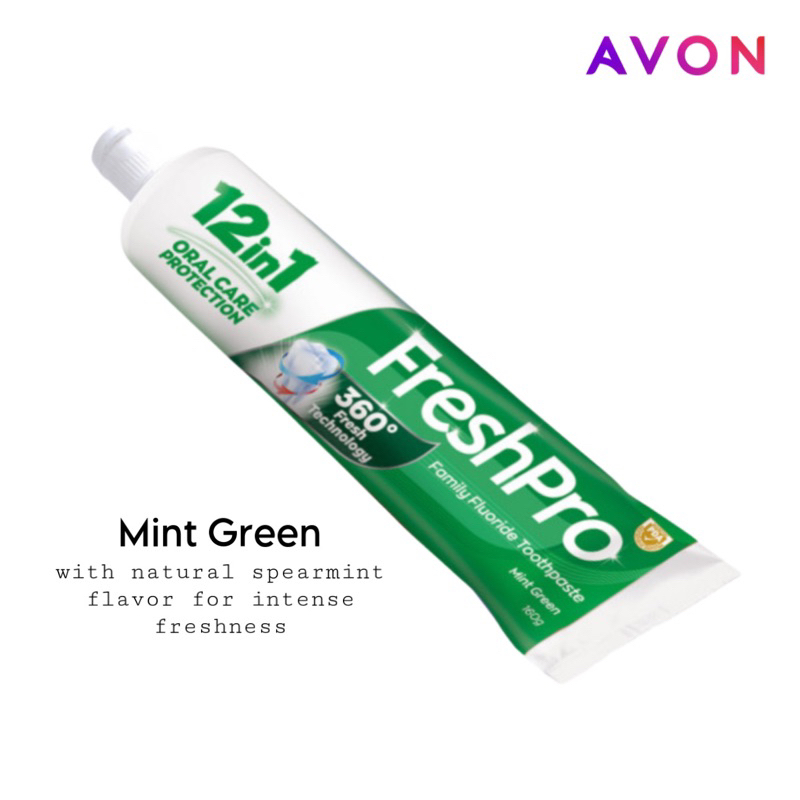 AVON Fresh Pro Family Fluoride Toothpastes 160g: Menthol Red Mint Green ...