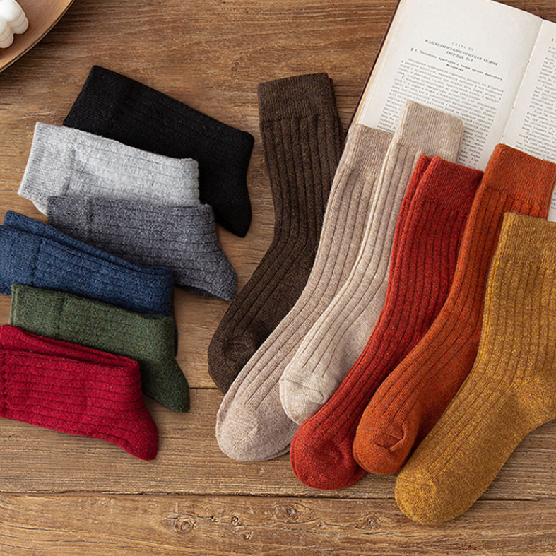 Socks For Women's Mid Socks Solid Color Socks Japanese Pile Up Socks ...