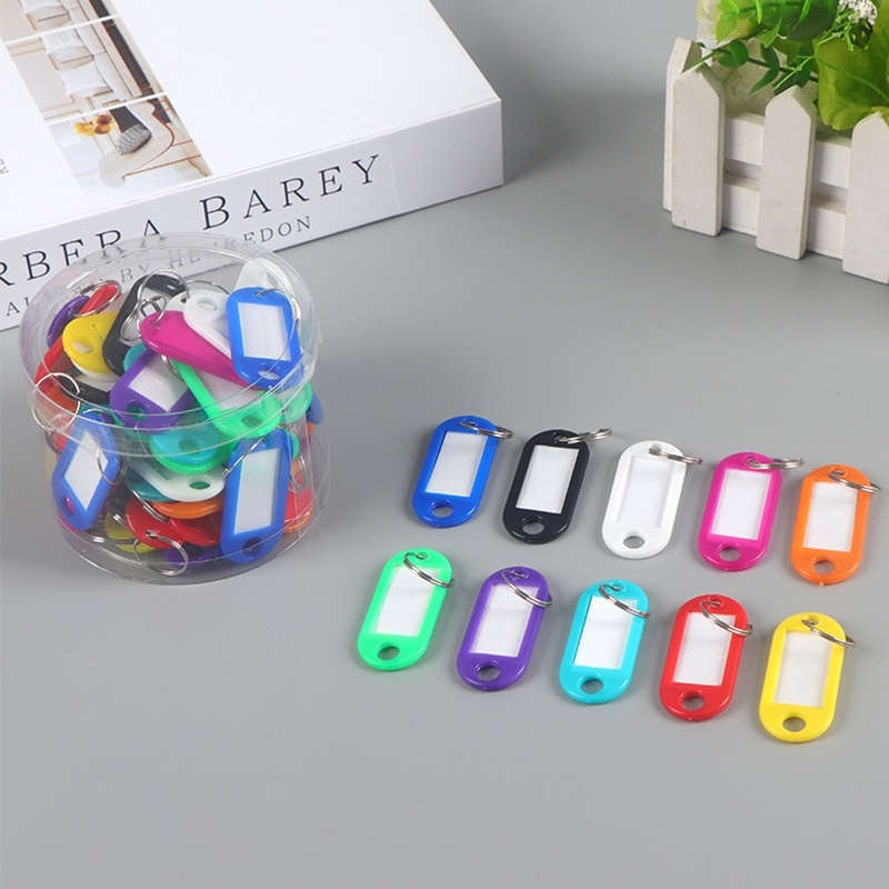 SALE! Label Key Holder Plastic Key Tag Tags ID Label Keychain With ...