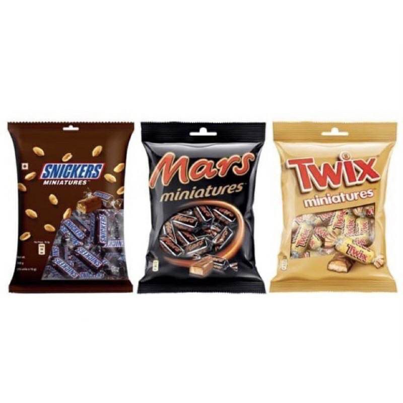 Sale! Snickers/Mars/Twix/Bounty Miniatures 150g | Shopee Philippines