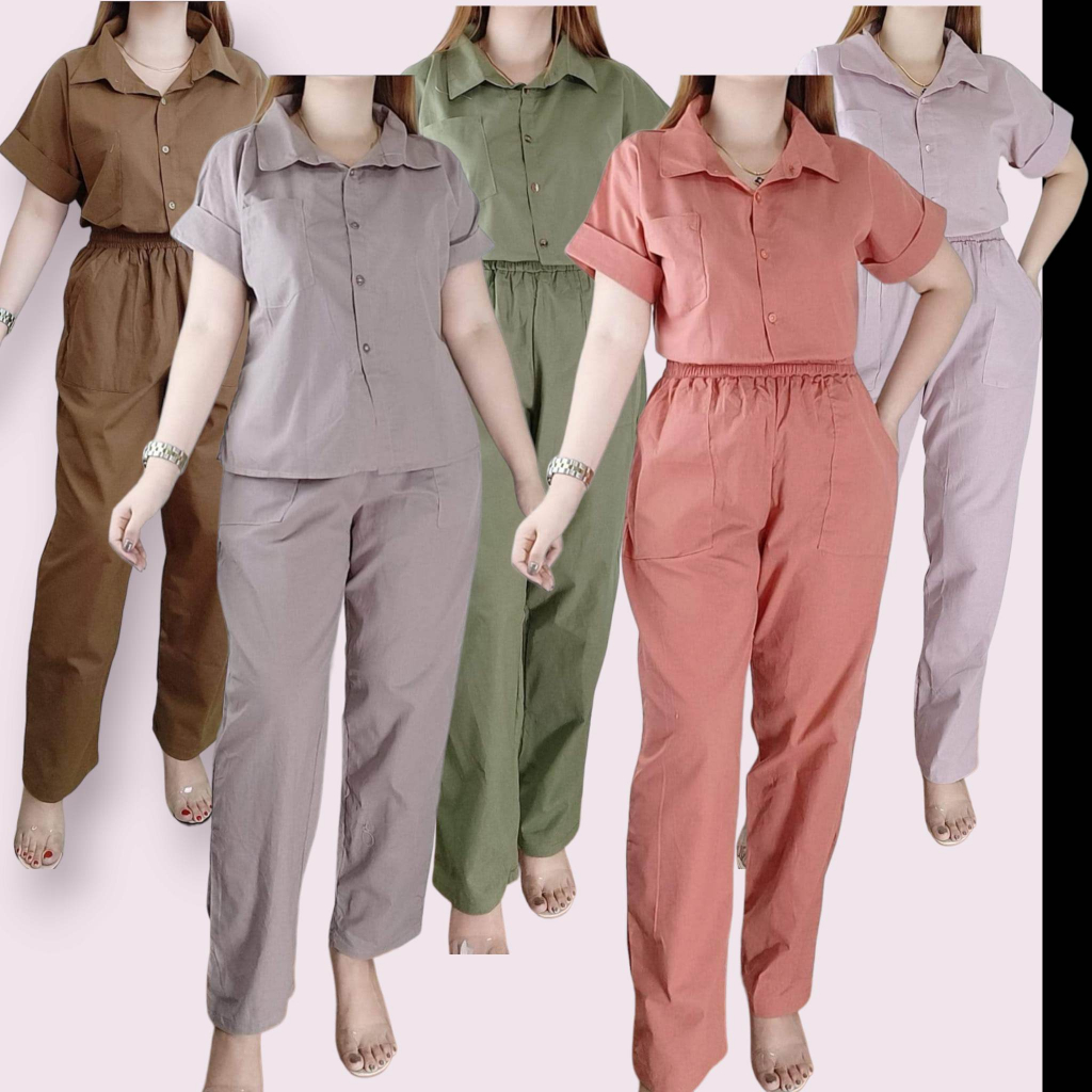 Penny Coords Pants Terno Mall Quality Linen Fabric Shopee Philippines