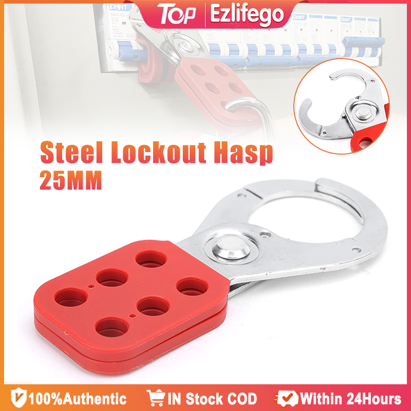 Red Lock Out Tag Out Hasp Six Hole Steel Lockout Tagout Hasp | Shopee ...