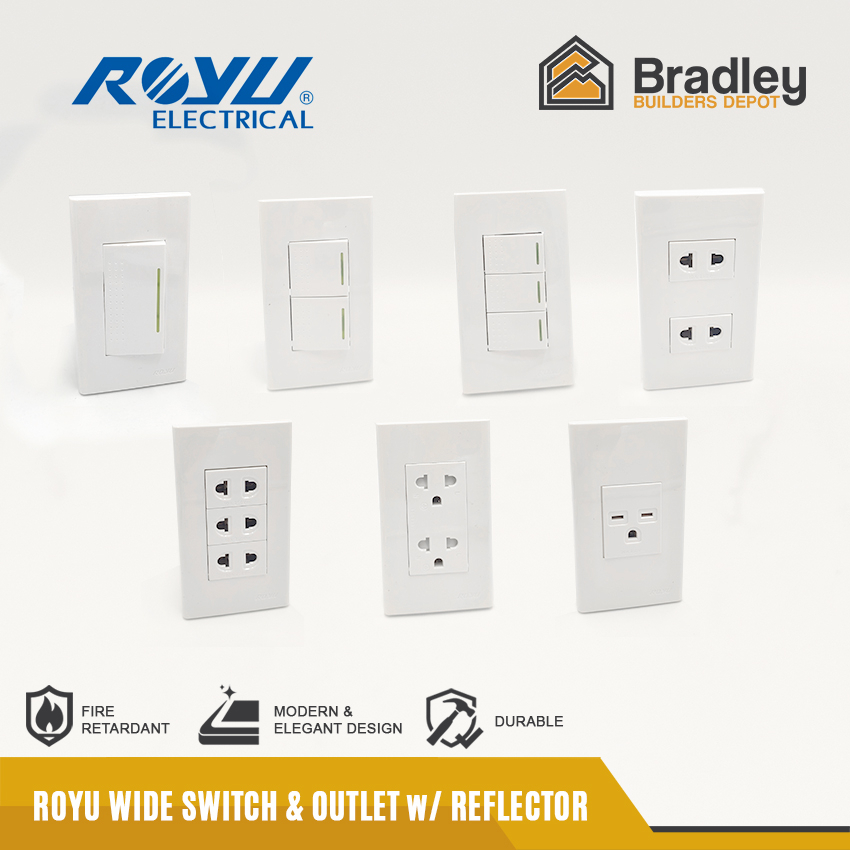 Royu Modern Switch and Outlet Set w/ Reflector(Wide Series) | Shopee ...