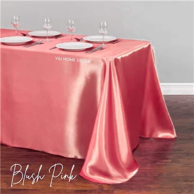 TABLE CLOTH SILK Satin Shiny Table Cloth | Shopee Philippines