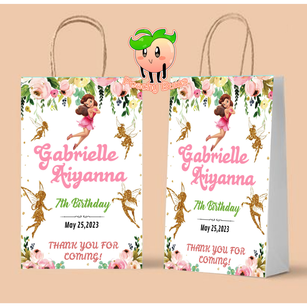 FAIRY Birthday themed Lootbags (Personalized) | Shopee Philippines
