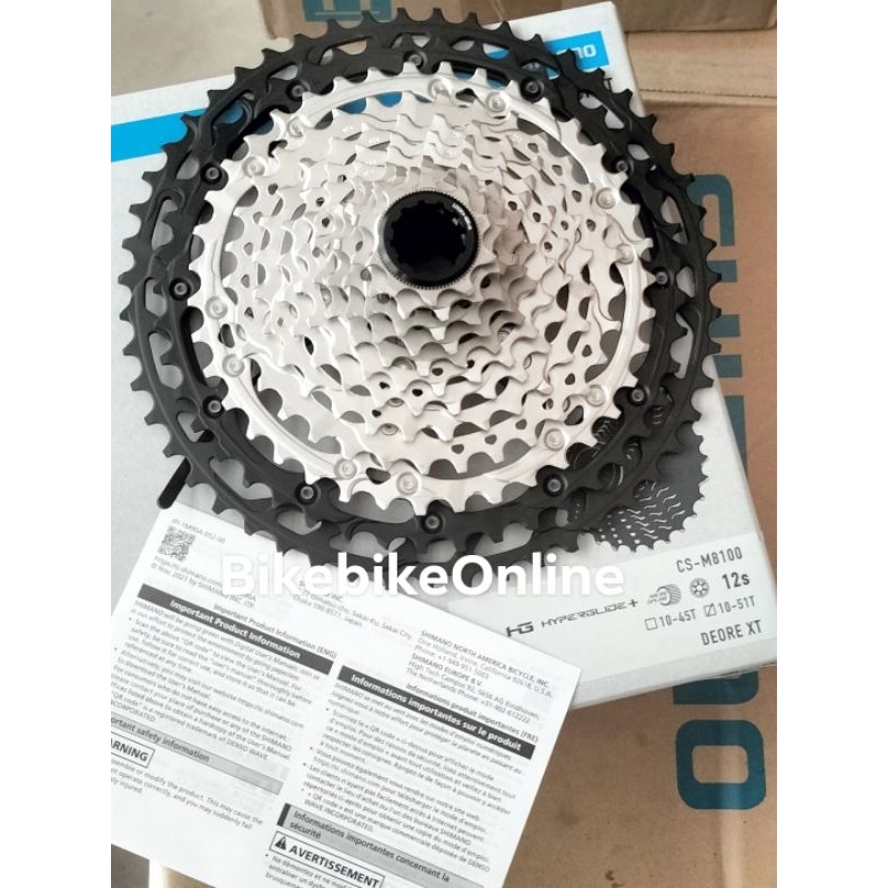 SHIMANO XT M8100 COGS 10-51T 12 SPEED CASSETTE SPROCKET | Shopee ...