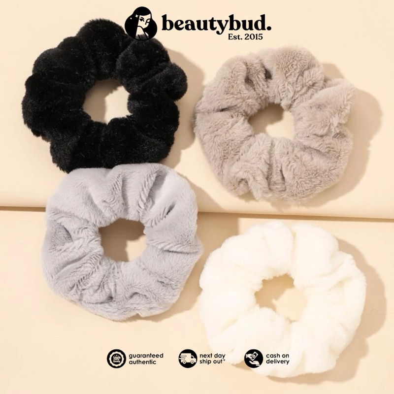 BEAUTYBUD Fluffy Scrunchie 4 Pack - Neutral Set | Shopee Philippines