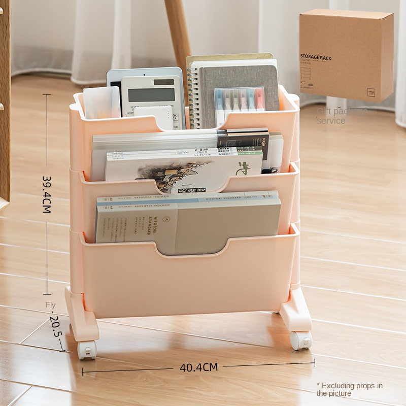 Multi-layer Books Organizer Rack Movable Under the Table Bookshelf with ...