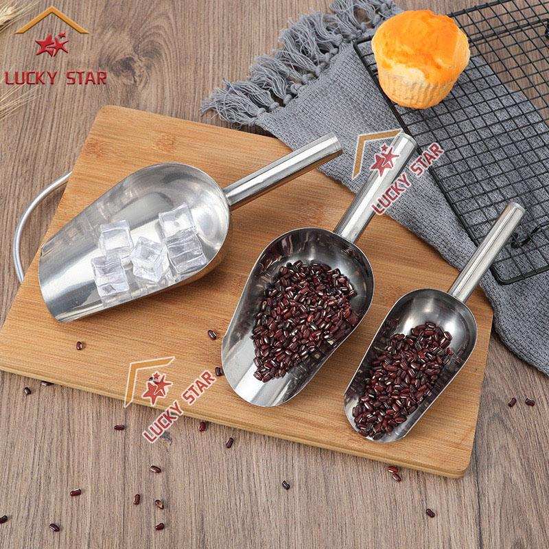 Multi-Purpose Ice Scooper Stainless Steel Scoop For Ice Cubes Stainless ...