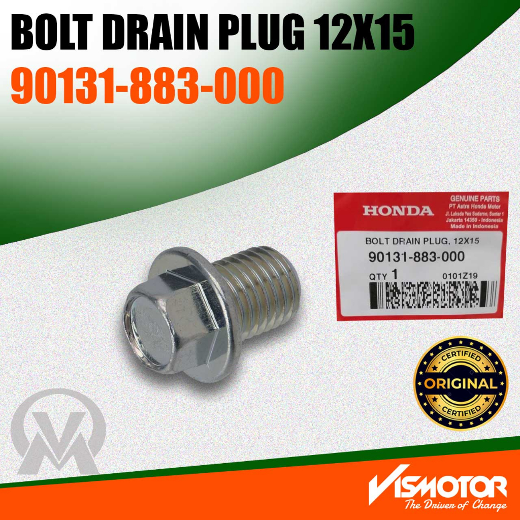 Original Honda Bolt Drain Plug 12x15 (90131-883-000) Beat, Scoopy ...