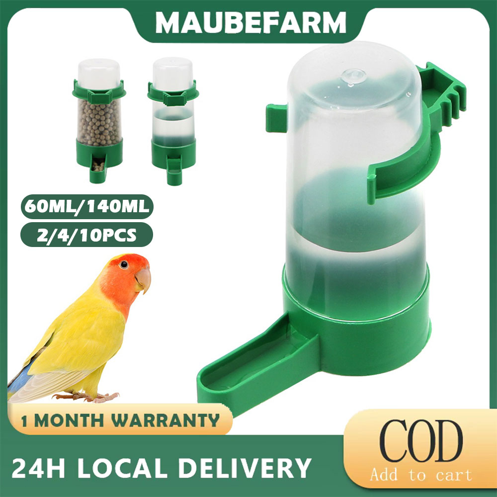 2/4/10 Pcs Birds Automatic drinking cups Birds cage Hanging feeders ...