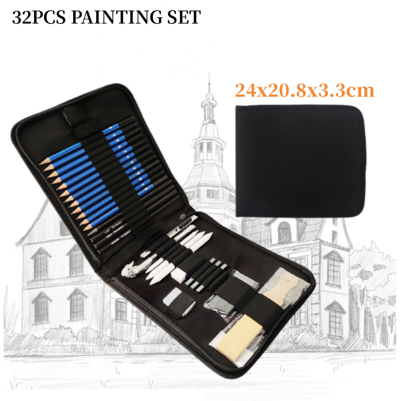Sketch Pencil Set 32/40/50/71pcs Portable Artist Craft Professional ...