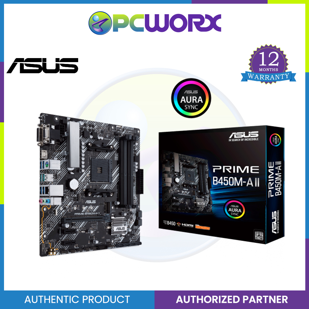 Asus Prime B450M-A II AMD B450 (Ryzen AM4) Micro ATX Motherboard with M ...
