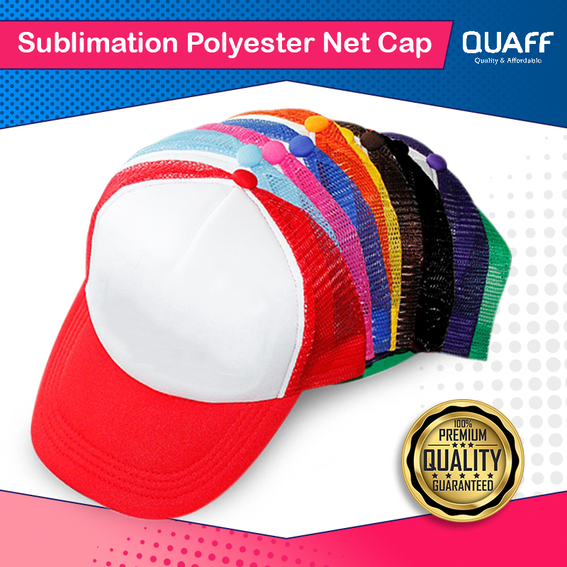 QUAFF Sublimation Printable Polyester Net Cap (Adult Size) | Shopee ...