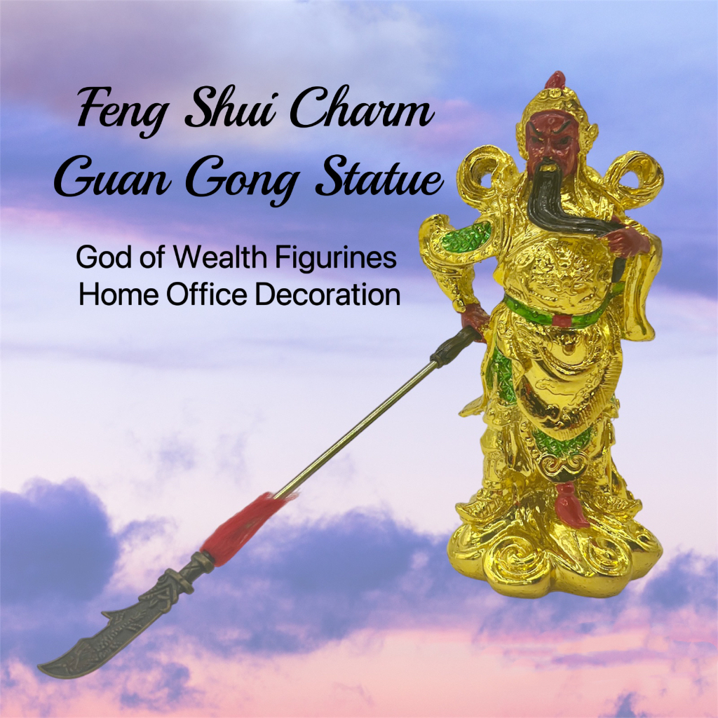 Feng Shui Guan Gong Statue Kwan Kung Statue God of Wealth Figurines ...