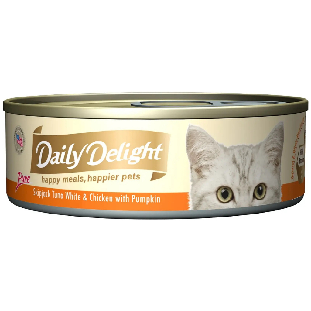Daily Delight Pure/Jelly/Mousse Wet Cat Food in Can 80g | Shopee ...