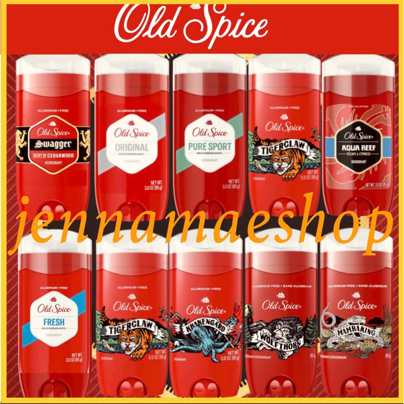 OLD SPICE DEODORANT 85g BLUE STICK. Pls Read the Available Scent ...