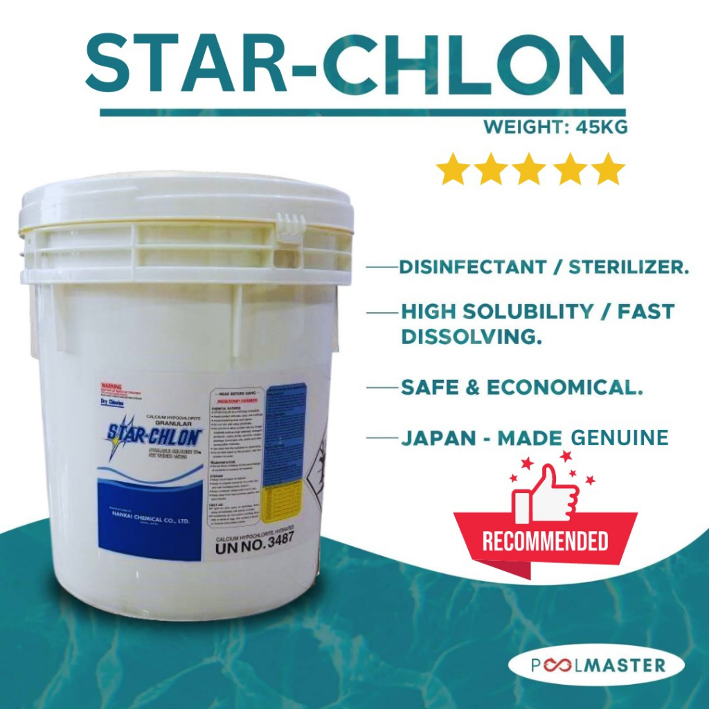 Star-Chlon Premium Chlorine Japan 70% Calcium Hypochlorite 45kgs/drum ...