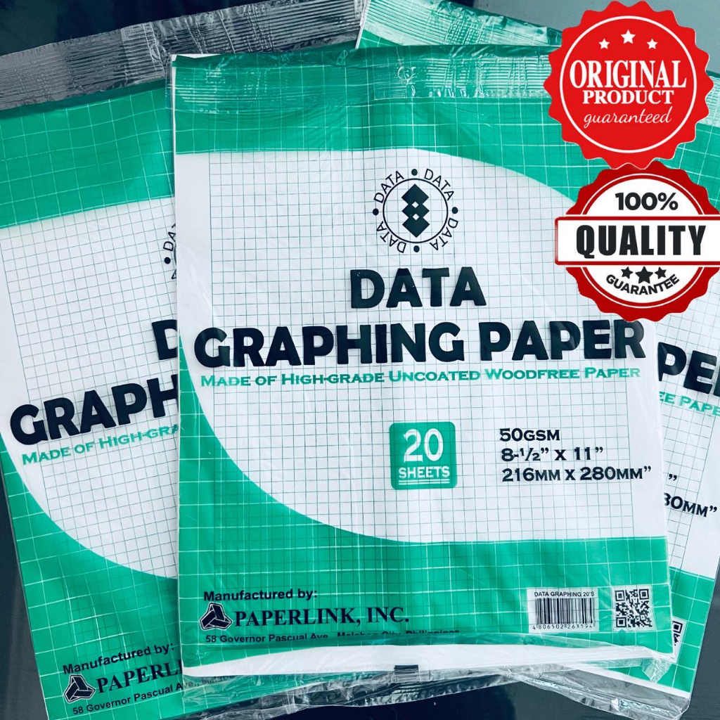 DATA GRAPHING PAPER 50GSM 8.5 Inches x 11 Inches (SHORT) SOLD PER PACK ...