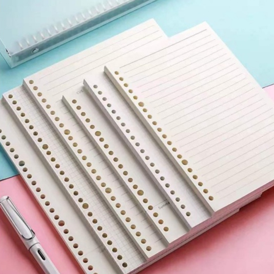 0umi Loose Leaf A5/B5/A4 Binder Notebook Refillable Refill Papers 20/26/30 holes 60sheets ...