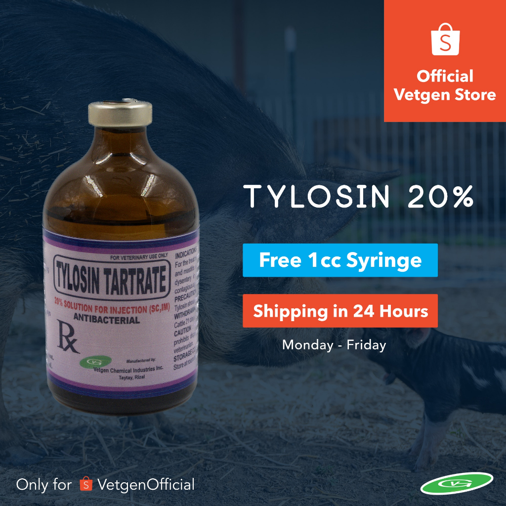 Tylosin Tartrate 20% for Animals | Performance Enhancer | Injectable ...
