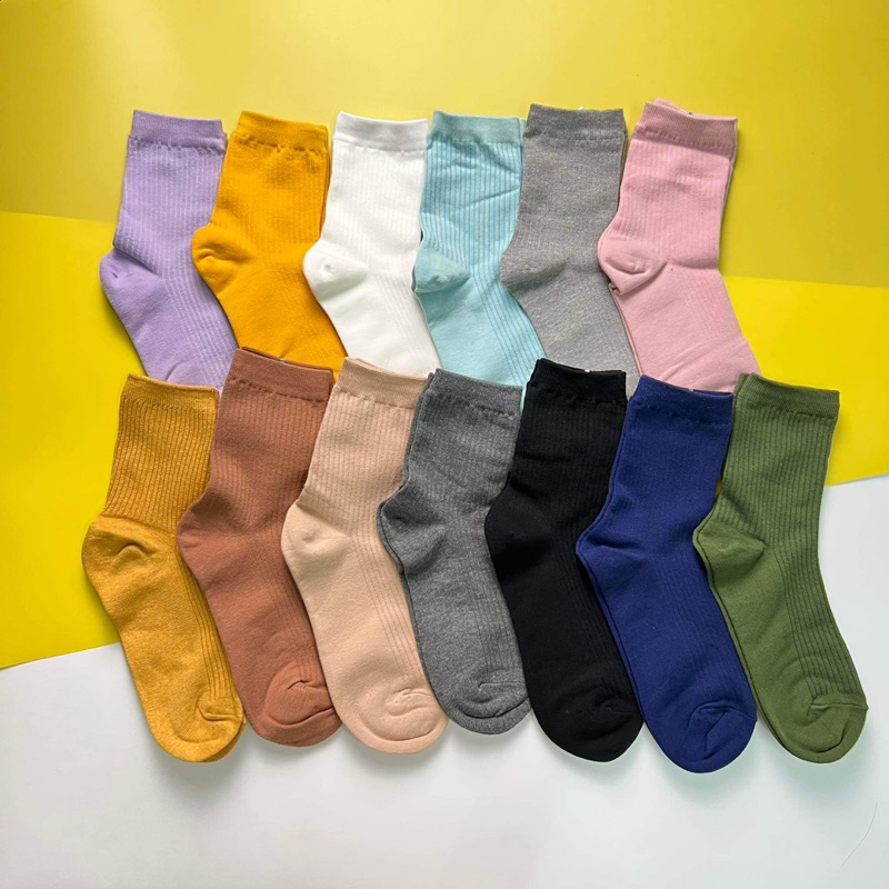 Korean Socks - Plain Socks - Iconic Socks | Shopee Philippines