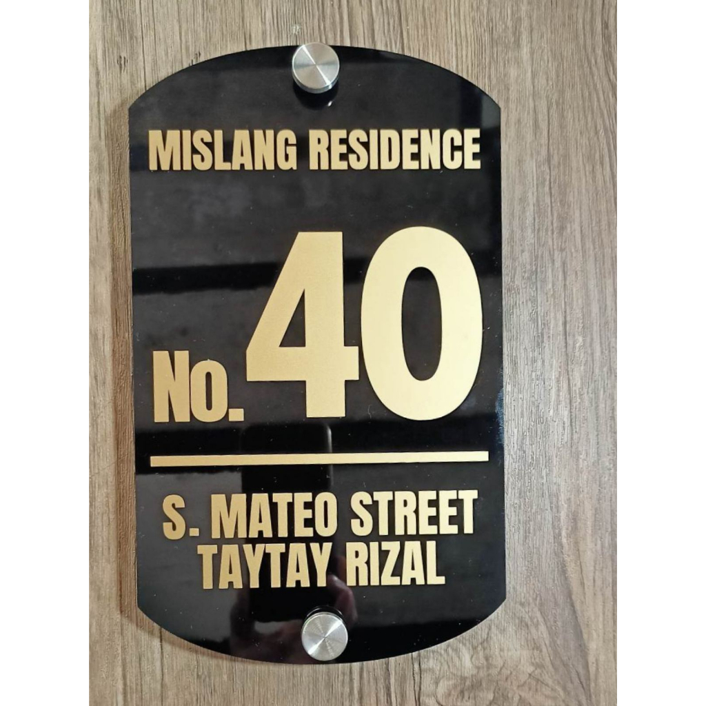 ***PERSONALIZED HOUSE NUMBER/BLK AND LOT SIGNAGE 6X10inch 3mm acrylic ...