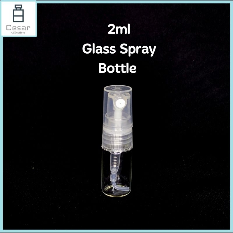 2ml Glass Spray Bottle - Smooth Transparent Perfume Decanting | Shopee ...