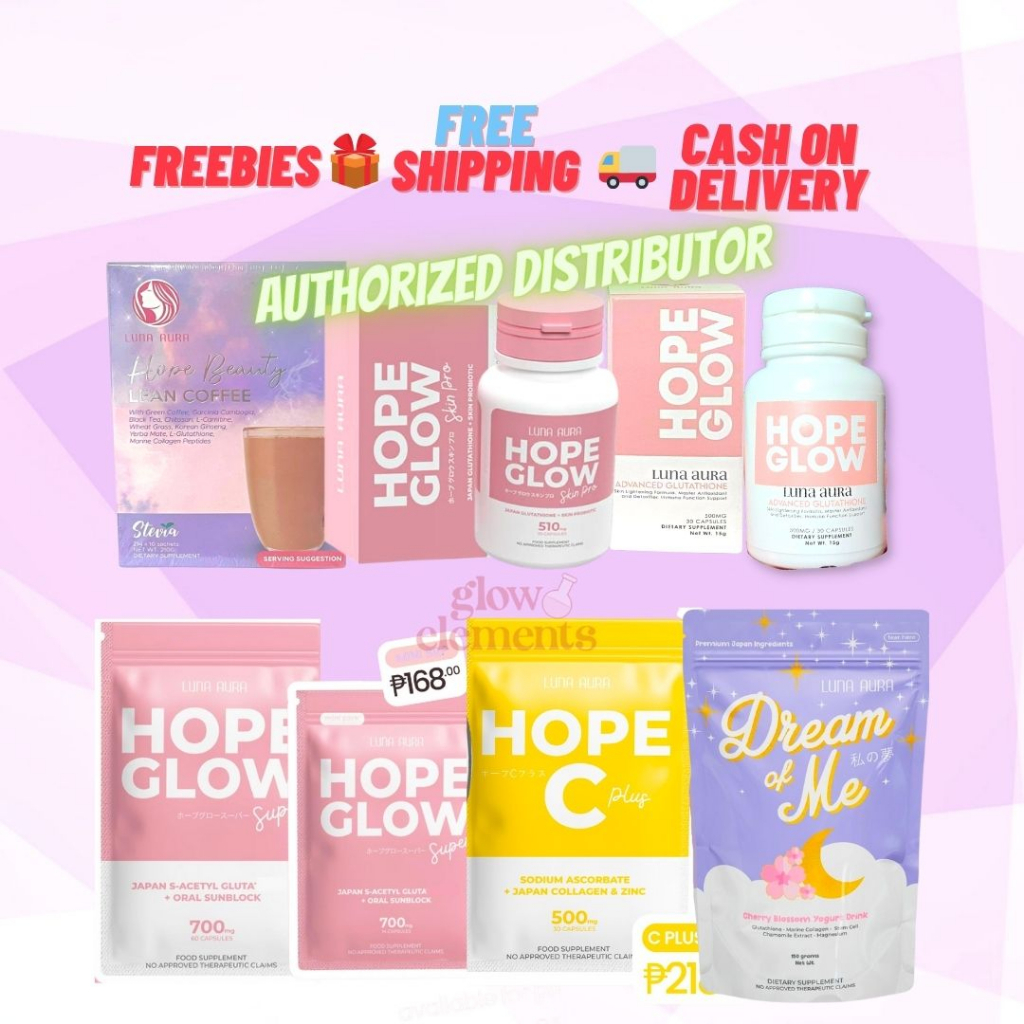 Luna Aura Hope Beauty Lean Coffee and Hope Glow Advanced Glutathione ...