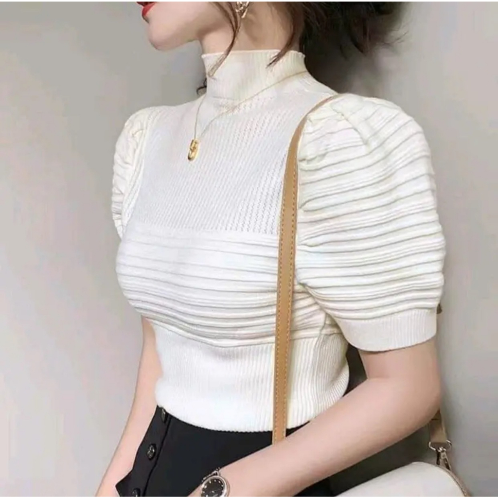 AS ELEGANT new arrival Plain Knitted turtle neck Top for women 9354 ...