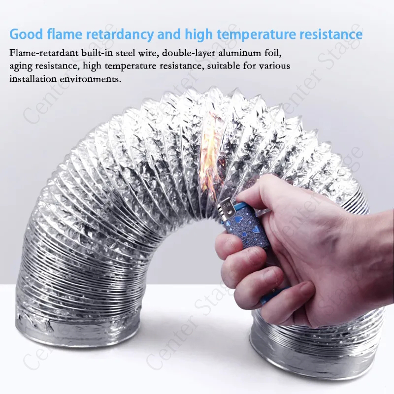 4/5/6/7/8/10/12 inches 3M long Ventilation Duct Air Ventilation Hose ...