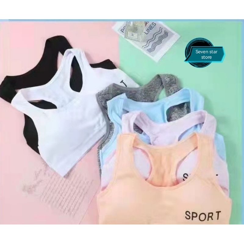 COD 3PCS GIRL/KIDS SANDO BRA WITH FOAM FIT( 8-15 yrs old) | Shopee ...