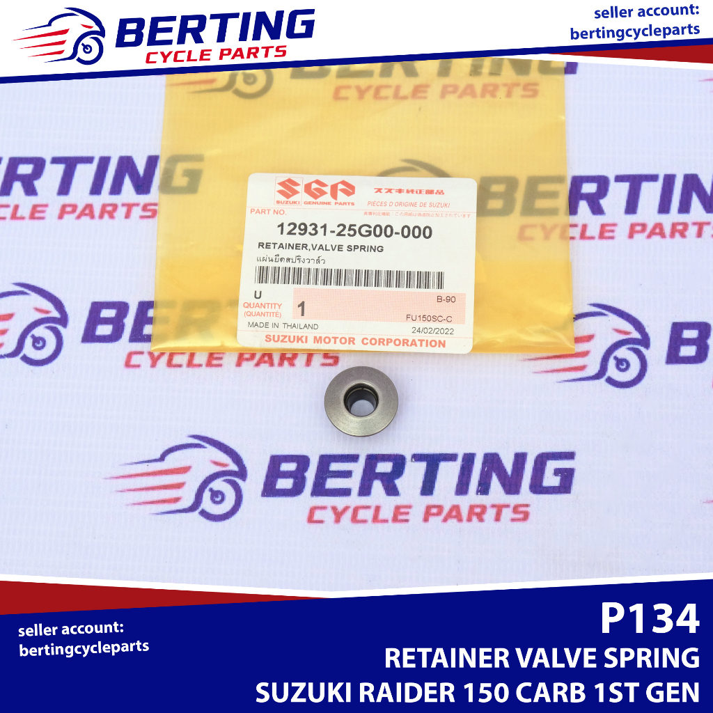 SGP RETAINER VALVE SPRING Suzuki Raider 150 Carb 1st Gen Genuine 12931 ...