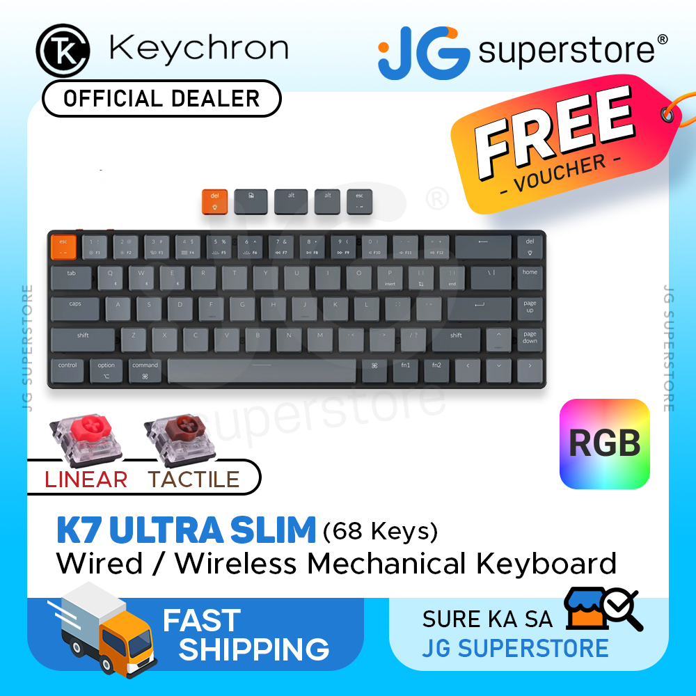 Keychron K7 68 Keys RGB Ultra-Slim BT Wireless / Wired TKL Mechanical Keyboard | K7B1 K7B3 ...