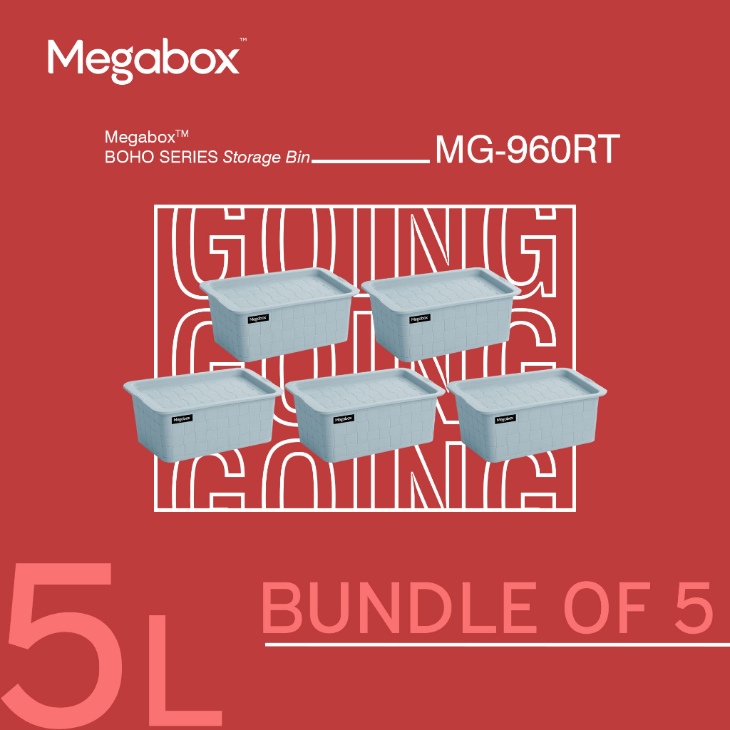 Megabox MG 960 RT Storage Bin Small BUNDLE OF 5 BLUE | Shopee Philippines
