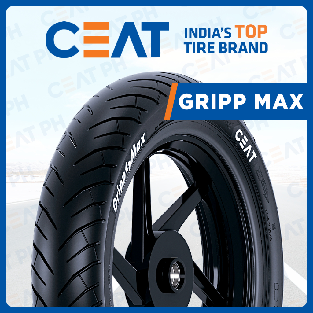 90/90-14 52P TL CEAT GRIPP MAX Motorcycle Tires (90/90-14) | Shopee ...