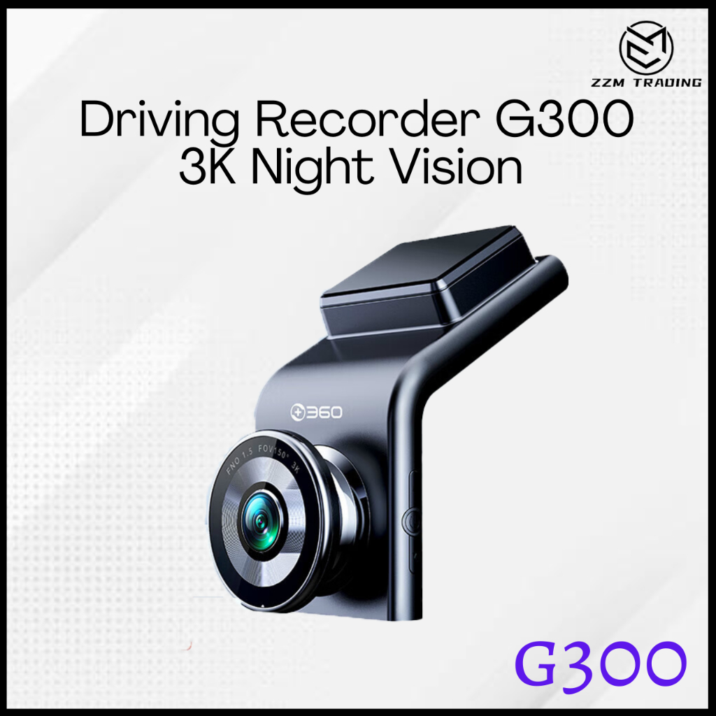 360 Driving Recorder G300 3K Night Vision Camera Built in 32GB + buck line ZZM Trading | Shopee ...