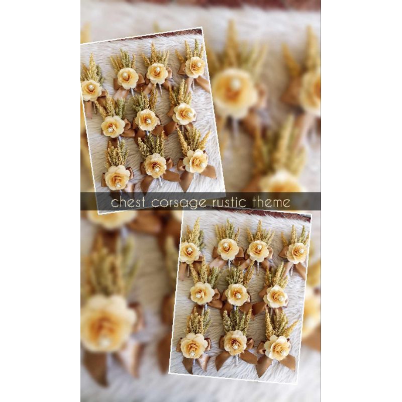 dried flowers chest corsage( with pin ) | Shopee Philippines