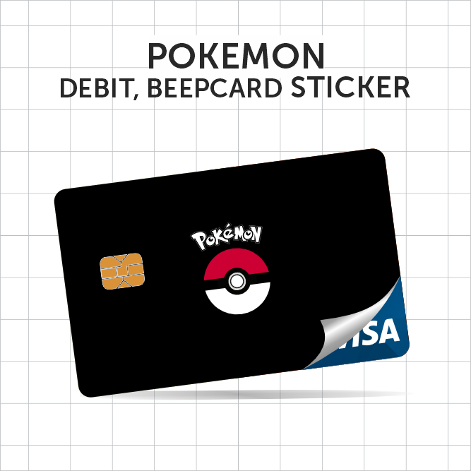 Pokemon inspired ATM BEEP DEBIT BANK Card Skins Stickers | Pokeball ...
