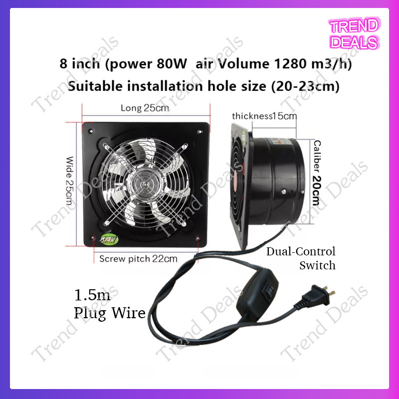 COD Reverse Exhaust fan 6/8/10/12in Ventilation fan Two-way exhaust fan ...