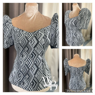 INABEL BLOUSE — MODERN FILIPINIANA TOP ETHNIC DESIGN | Shopee Philippines