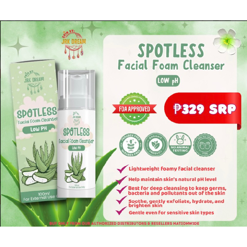 Spotless Facial Foam Cleanser - Skin by JRKDREAM | Shopee Philippines