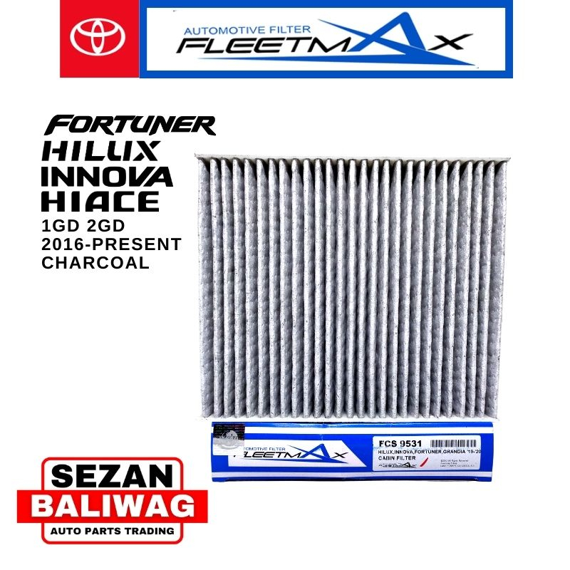 FLEETMAX CABIN FILTER CHARCOAL TOYOTA FORTUNER INNOVA HILUX HIACE 1GD ...
