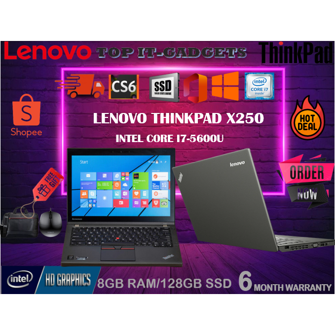 LENOVO THINKPAD X270 CORE I7 7TH GENERATION/8GB RAM/128GB SSD/3 MONTH ...