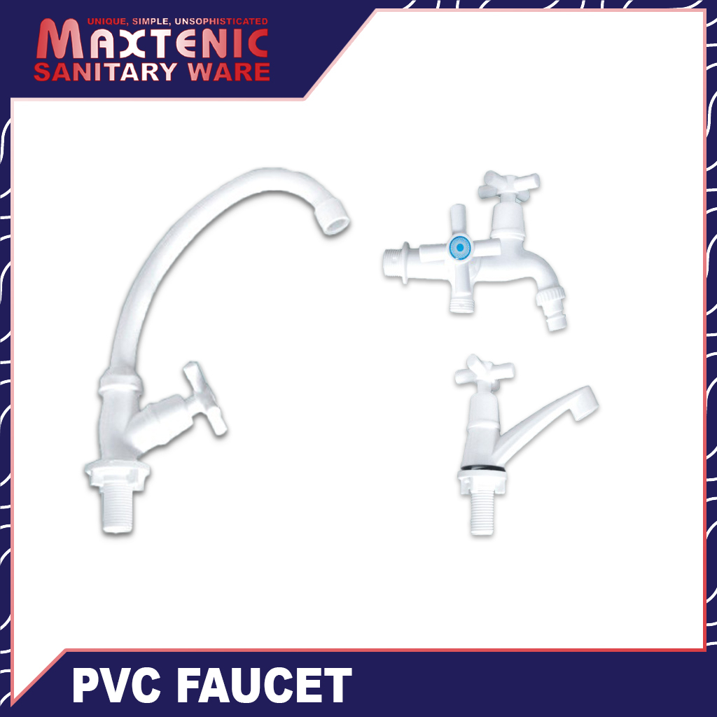 Goose Neck Faucet Wall Mounted PVC Faucet Thick Single Cold Rotatable ...