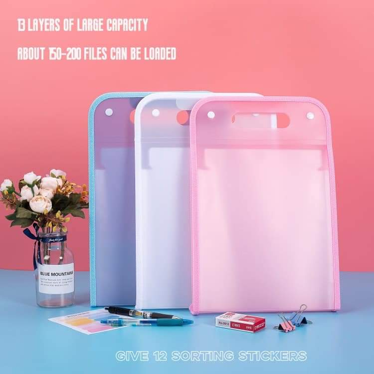 File folder A4 Folder File Organizer 13 Layer Expanding Document File ...