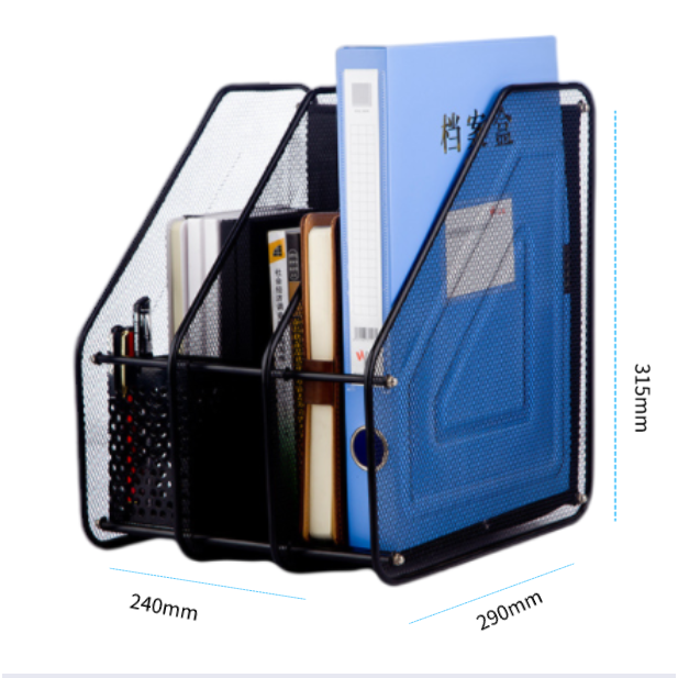 Metal Mesh Paper Document Tray Organizer Sliding File Storage Iron Rack ...