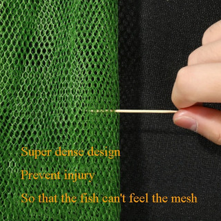 Nylon Fishing Net Bag Fish Bag Fishing Supplies Green Mesh Bag ...
